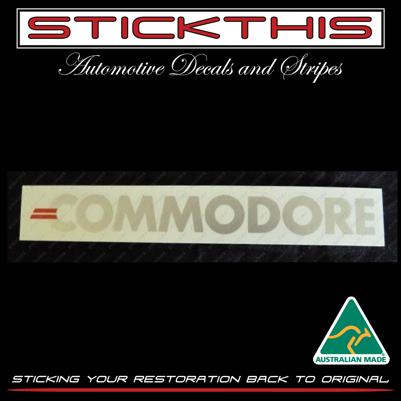SV3800 COMMODORE Boot Garnish Decal, VN - STICKTHIS Automotive Decals ...