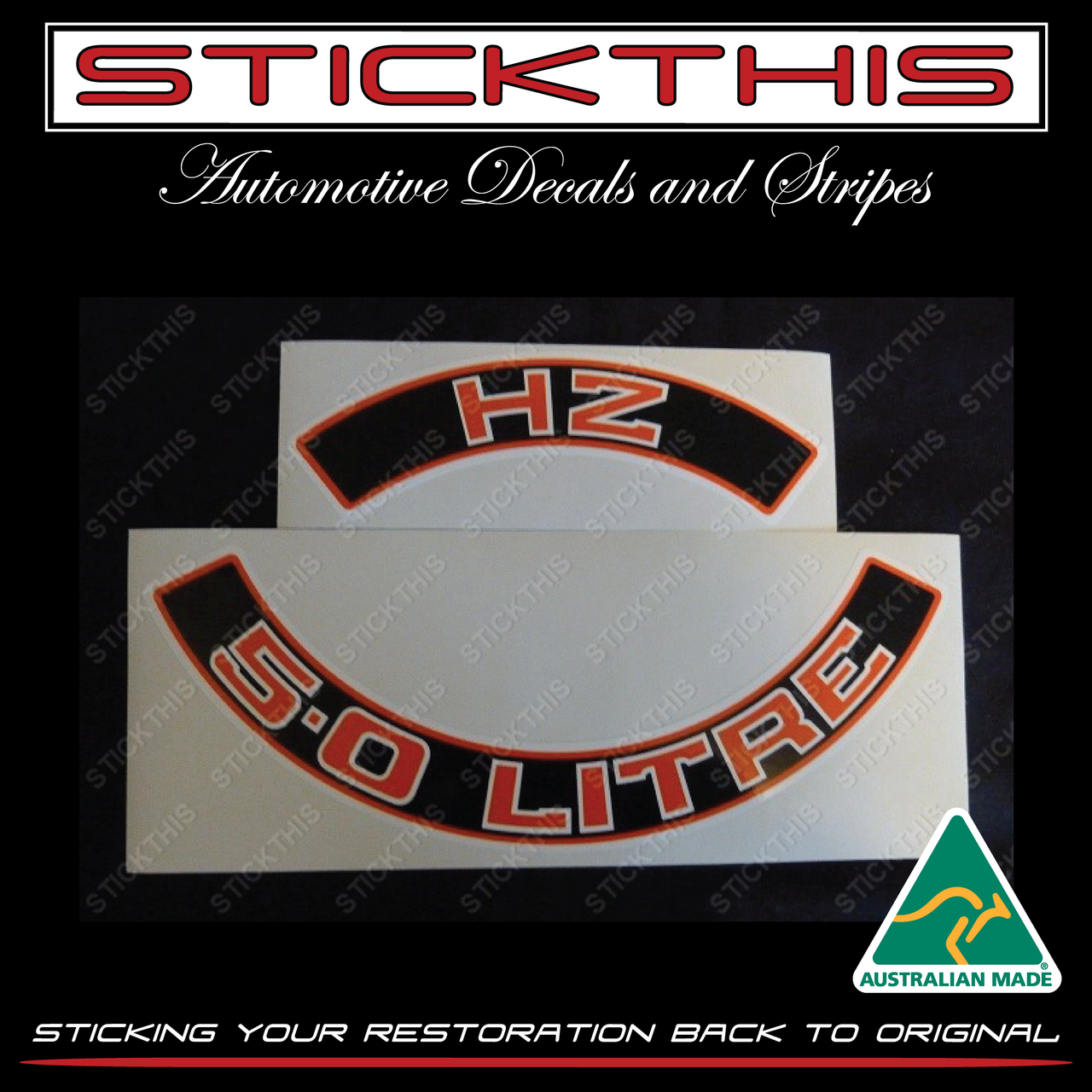Air Cleaner Decal Kit Red - HZ V8 - HZ 5.0 Litre - STICKTHIS Automotive ...