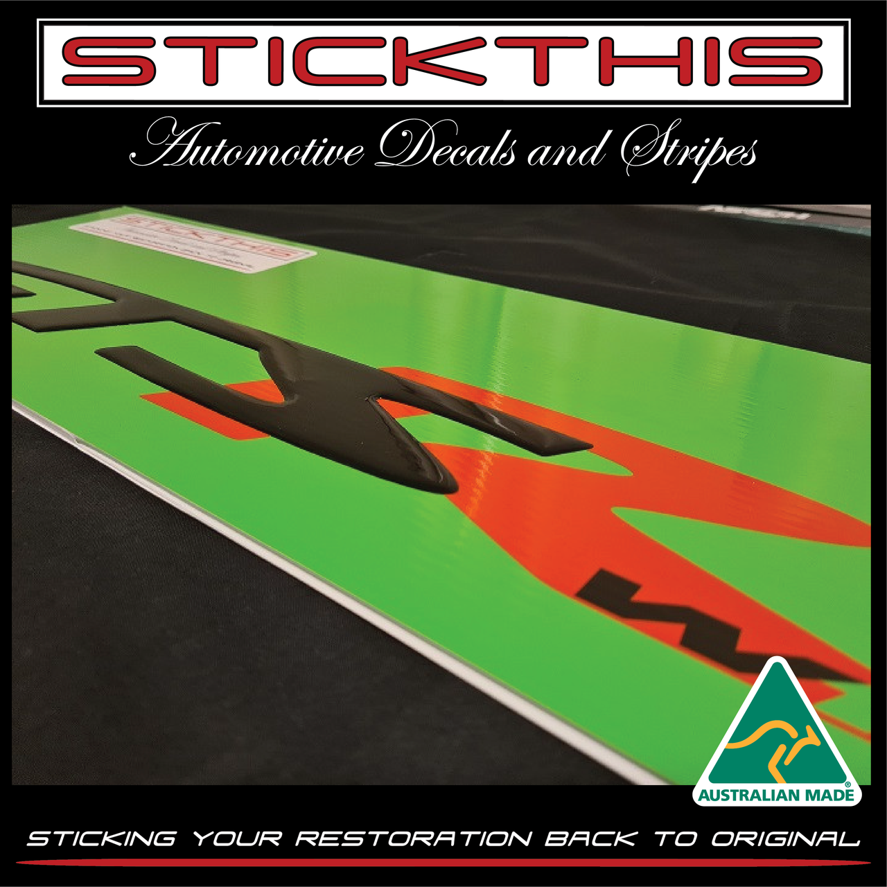 VF GTS R W1 Rear Door Decal/Badge - STICKTHIS Automotive Decals and Stripes