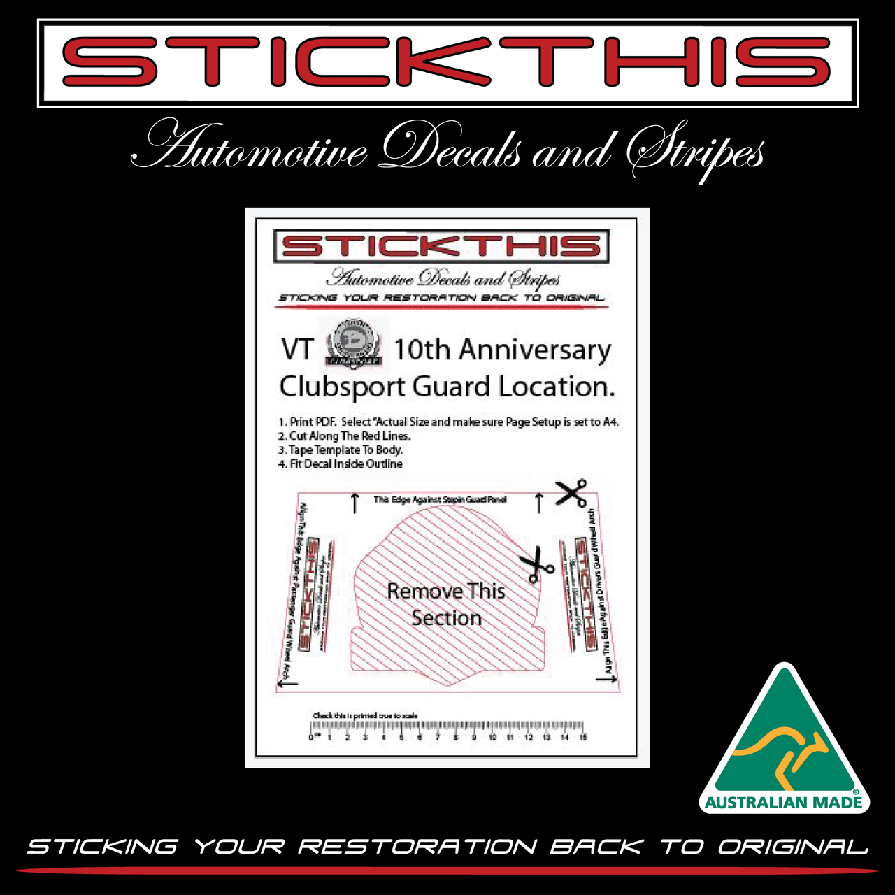 VT HSV 10th Anniversary Clubsport Decal - STICKTHIS Automotive Decals ...