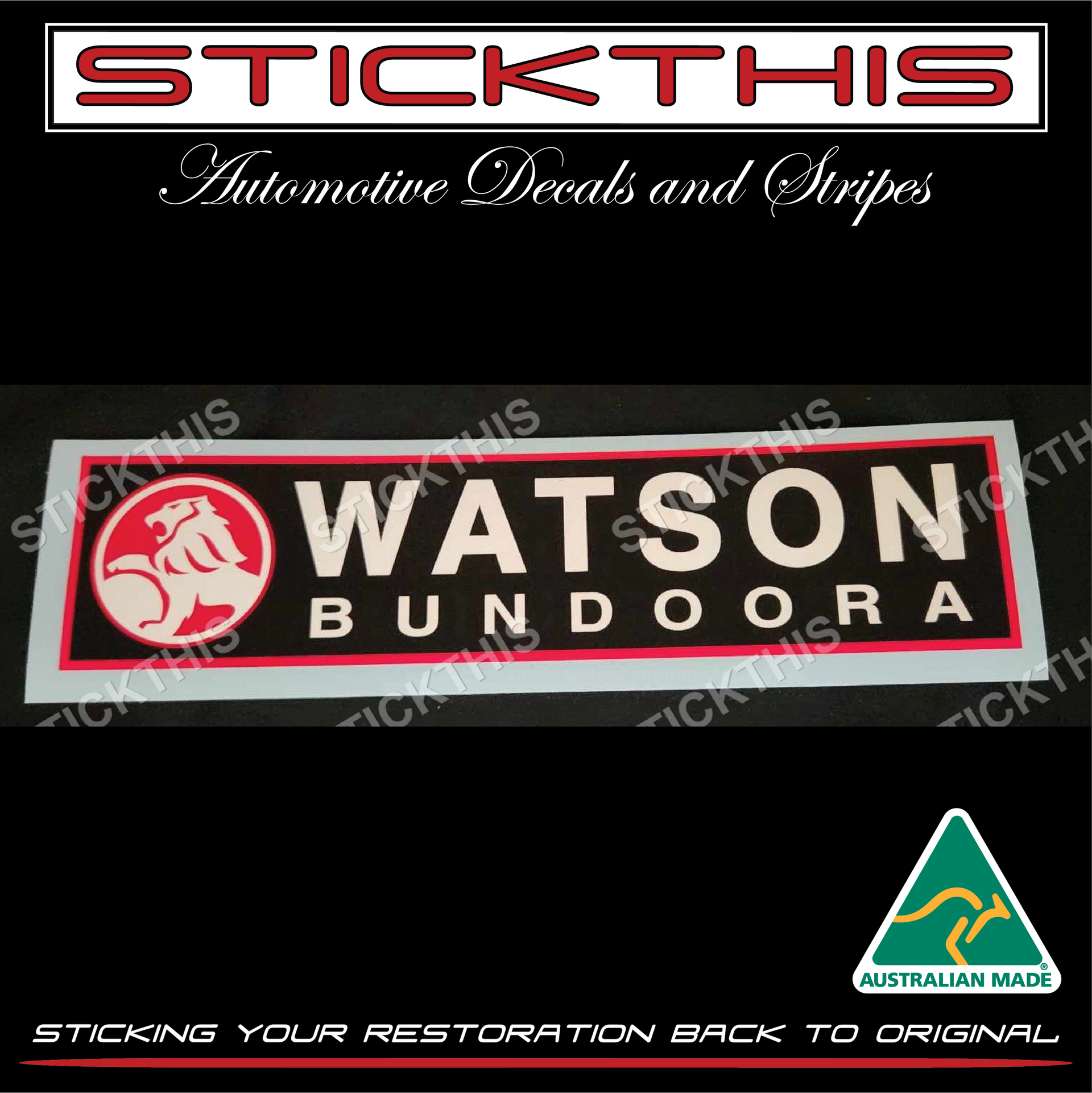 Watson Holden Bundoora VIC - Dealership Dealer Decal Sticker ...