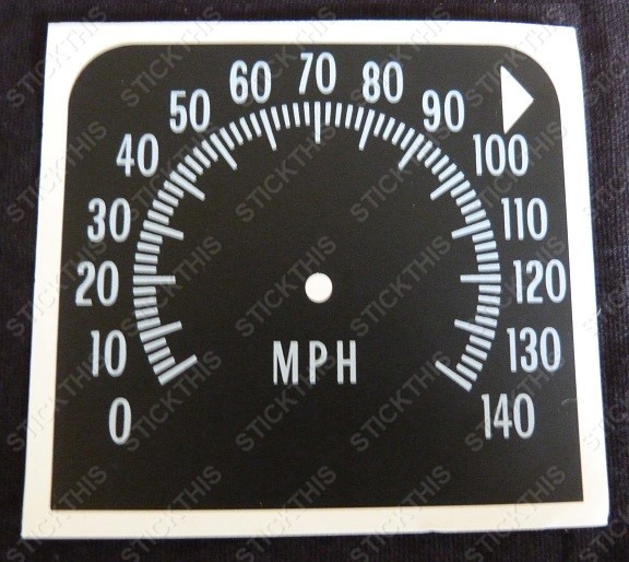 Gauge, HQ Speedo 140 MPH Decal (custom) - STICKTHIS Automotive Decals ...