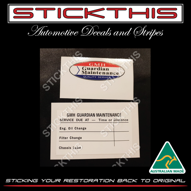 Service Lube Decal Vintage - Guardian Maintenance x1 - STICKTHIS ...