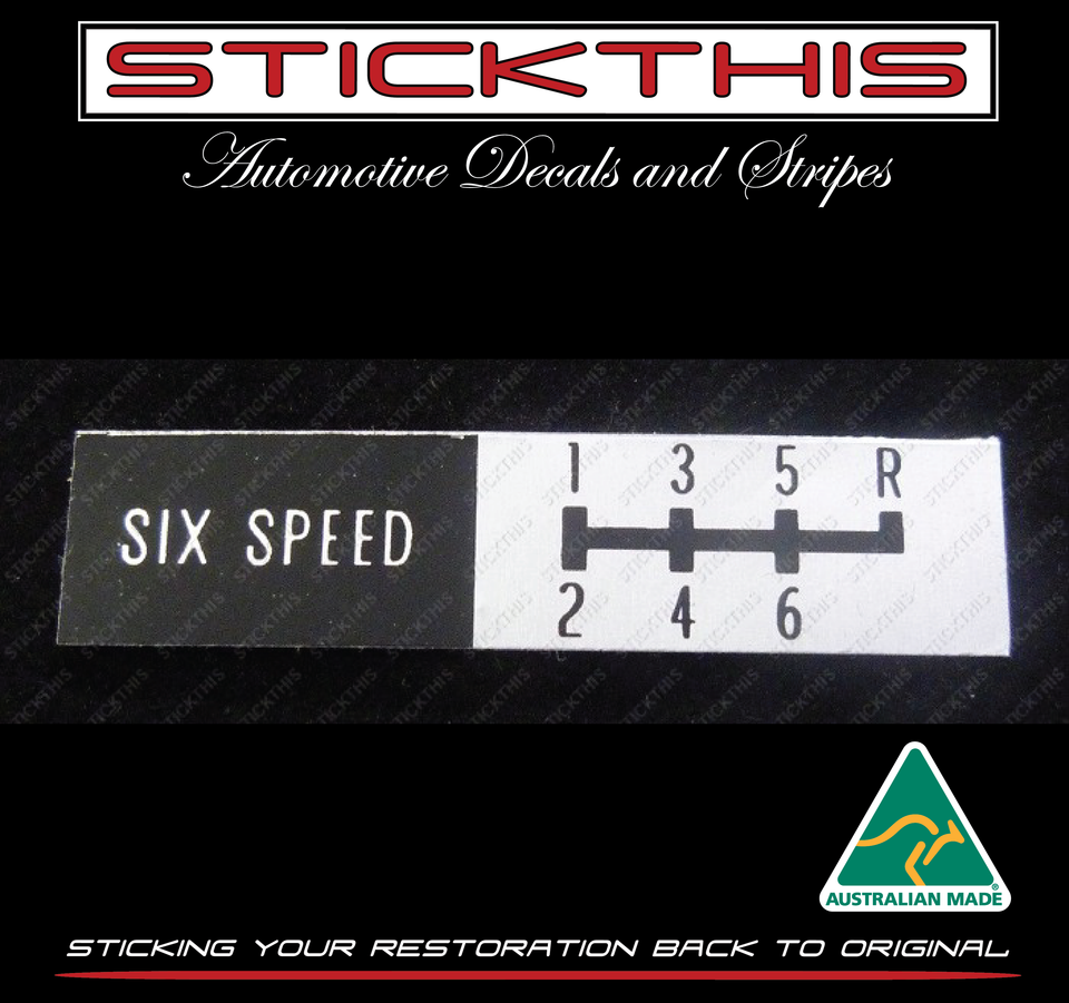 Shift Pattern Insert Console HQ HJ LH LX - 6 Speed - STICKTHIS ...