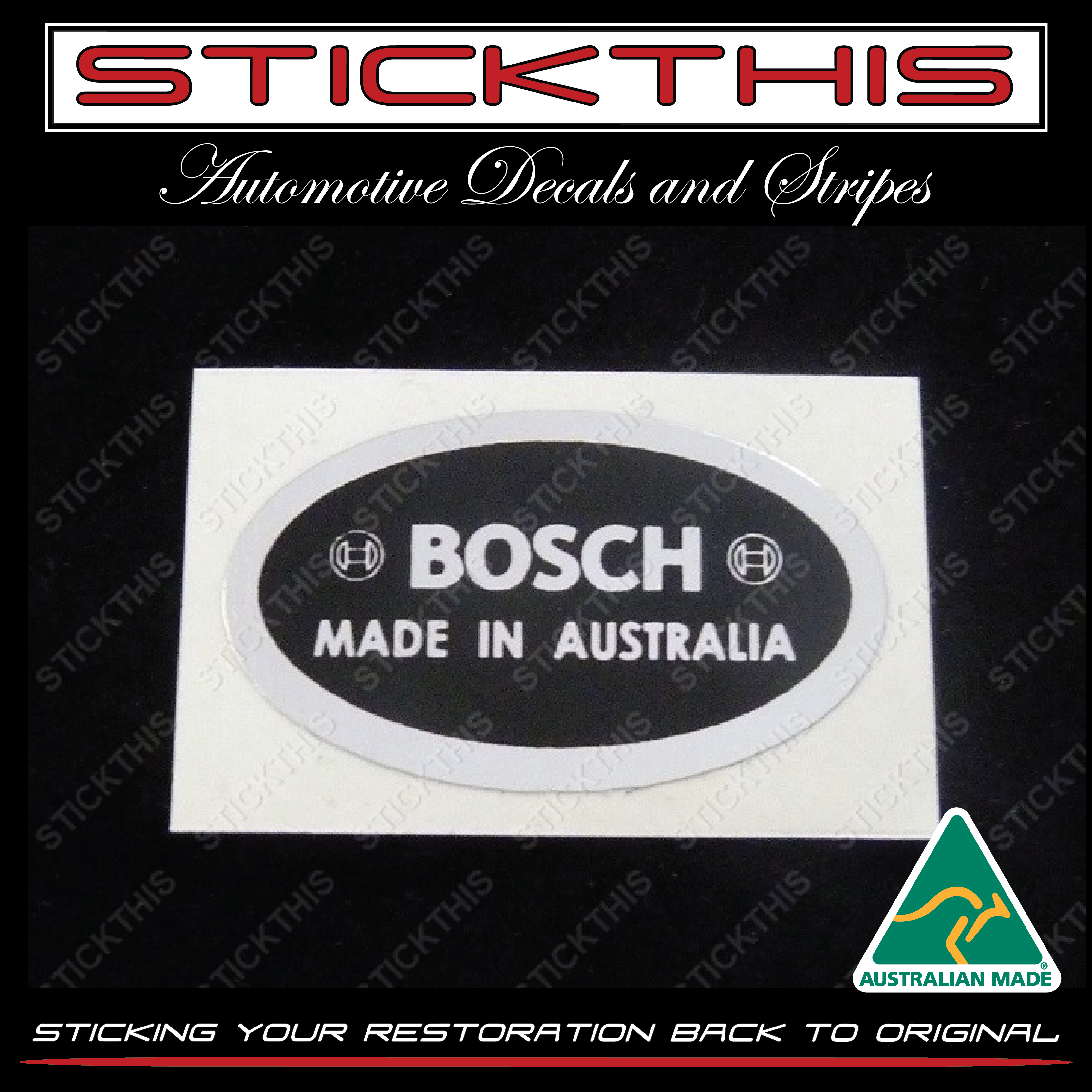 Bosch Alternator Decal - STICKTHIS Automotive Decals and Stripes