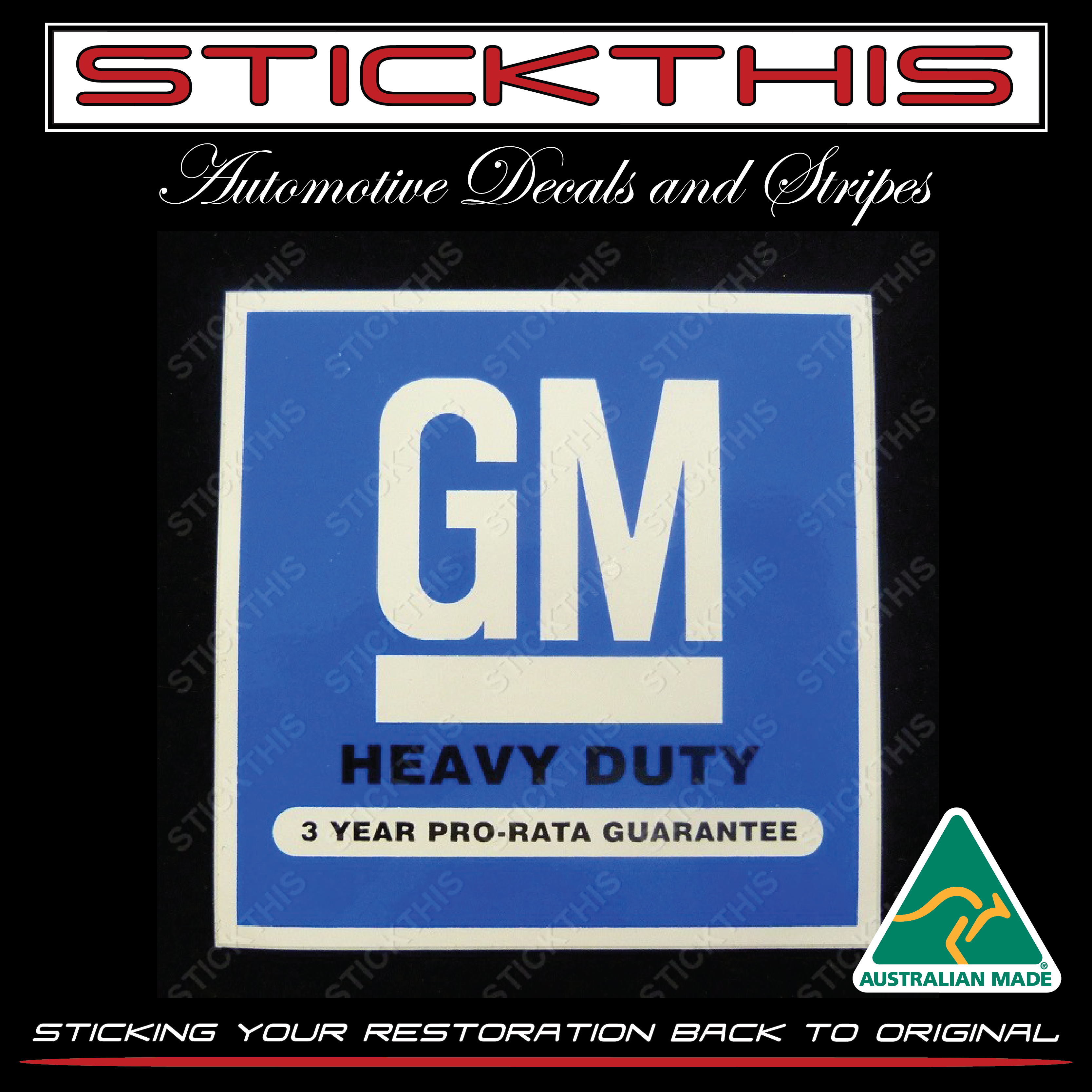 Heavy Duty Battery Decal - Post 1975 - STICKTHIS Automotive Decals and ...