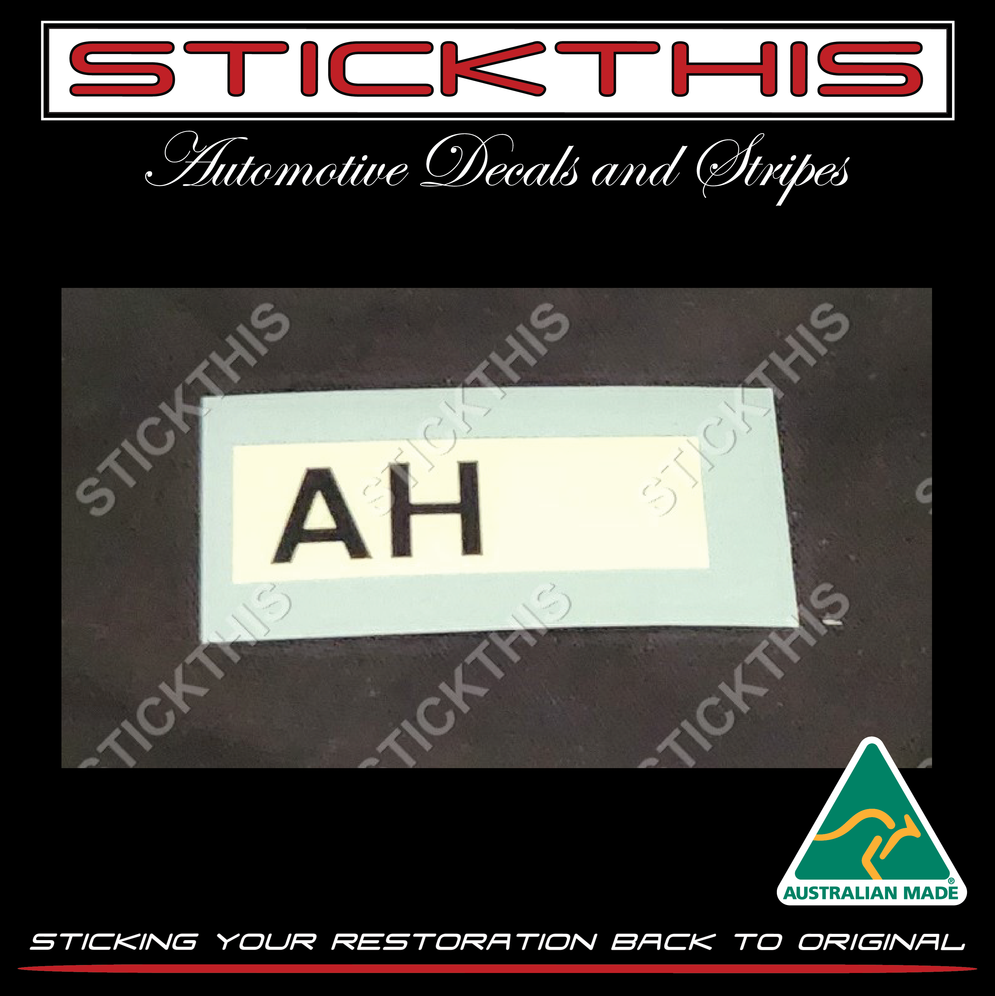 Picking Label AH - WB Statesman Series 1 Brake Booster - STICKTHIS ...