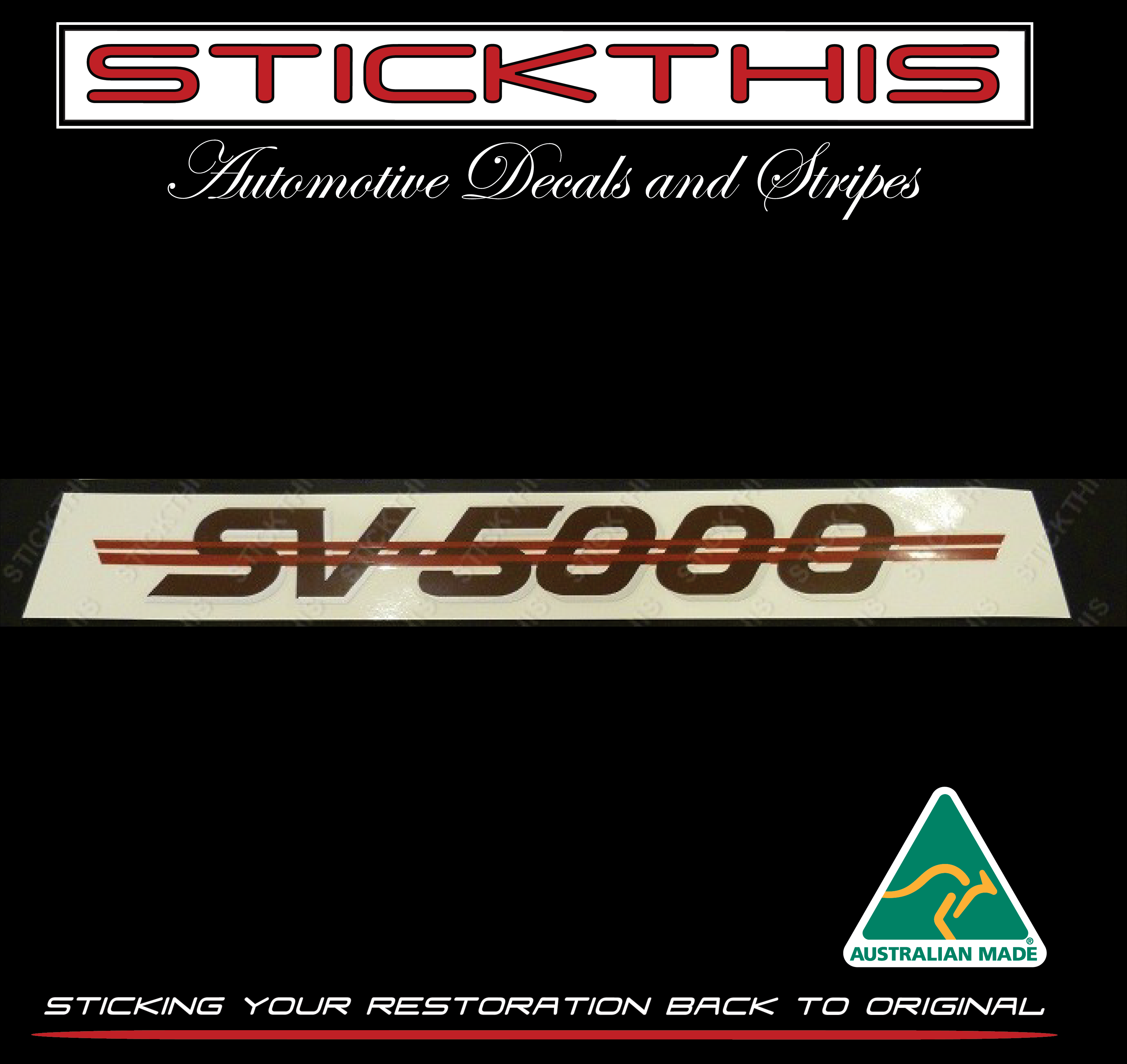 SV5000 VN Body Decal Rear Bumper and Rear Doors - Maroon - STICKTHIS ...