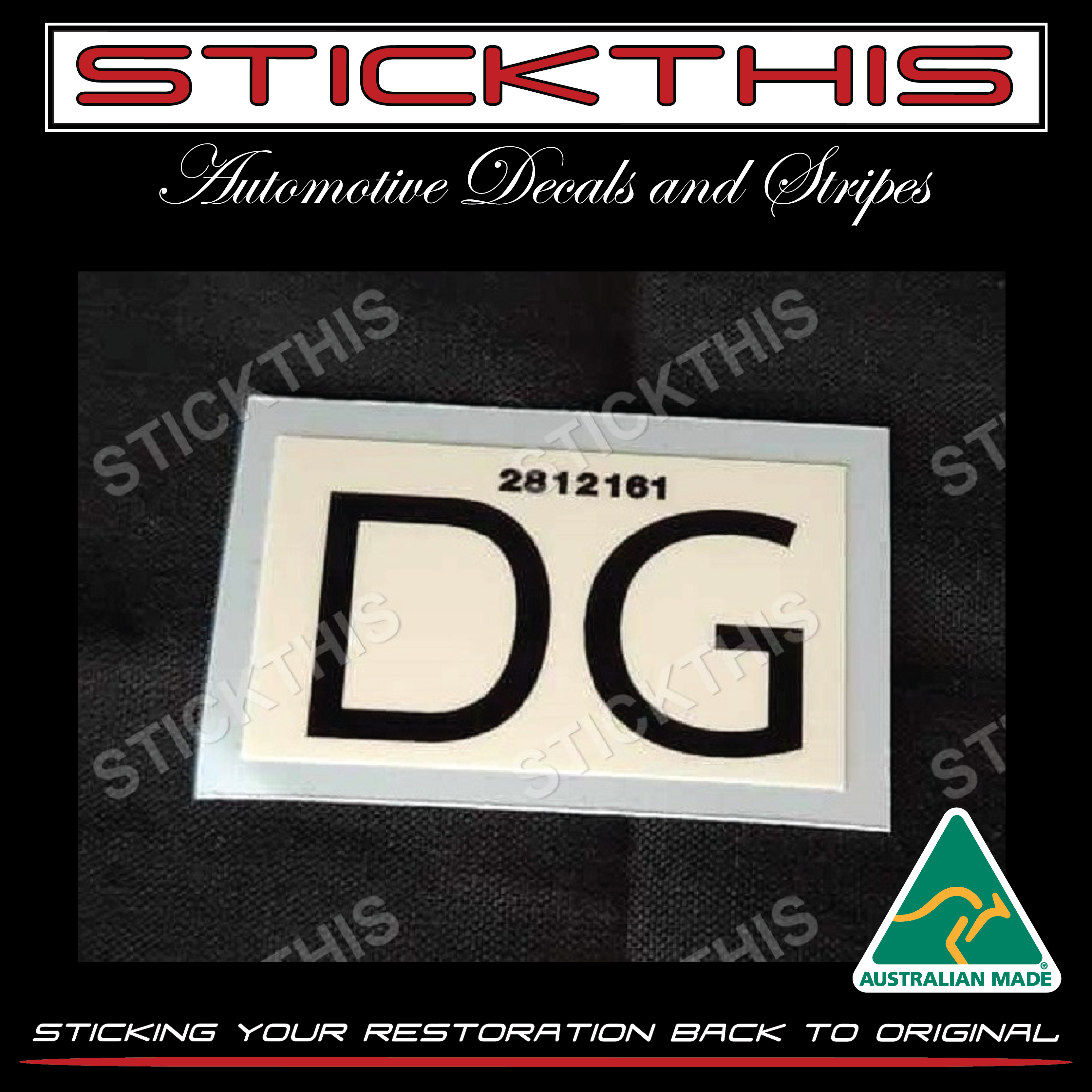 Radiator Parts Picking Label, DG 2812161 - HQ HJ Auto 253 308 with A/C ...