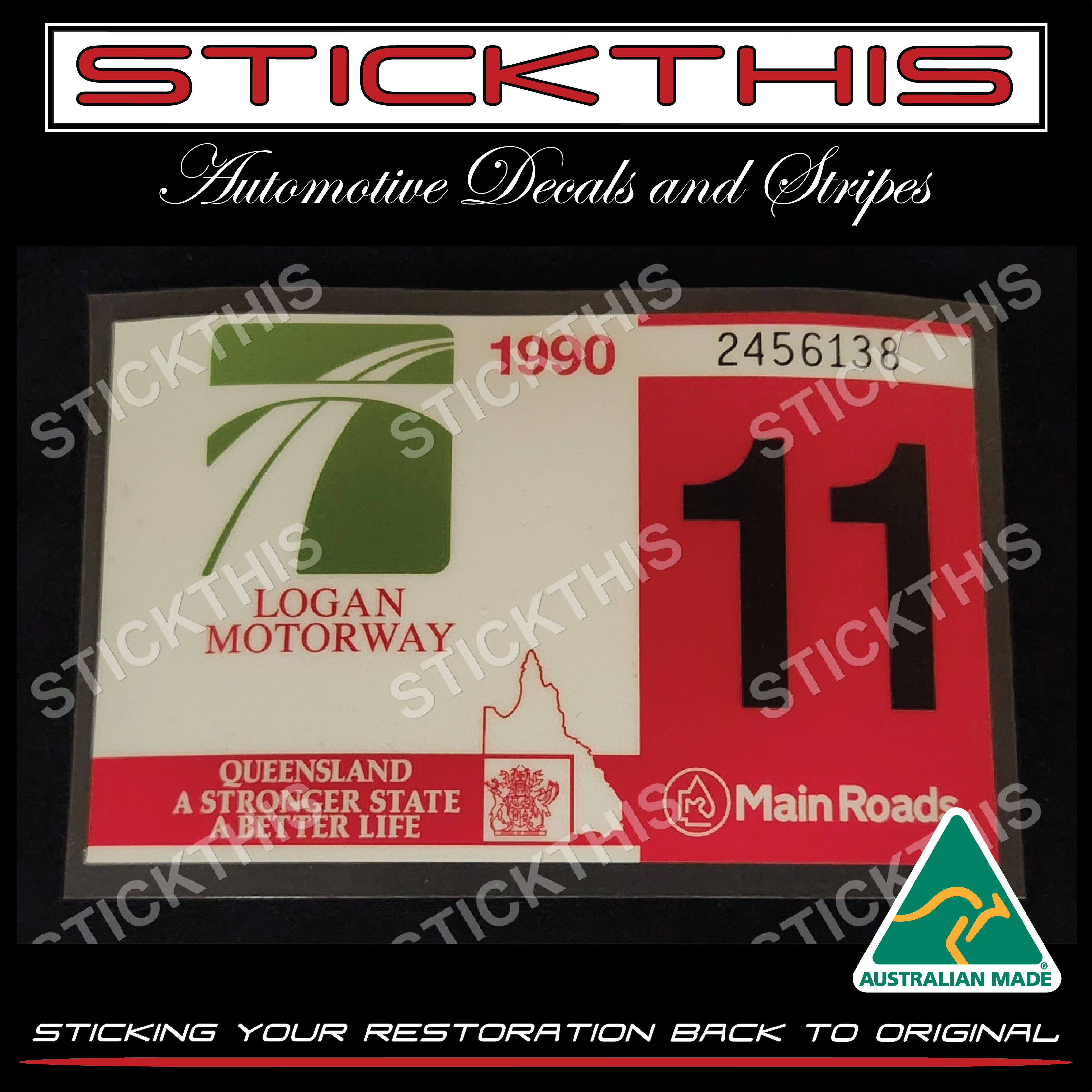 Reproduced QLD Registration Rego Label 1990 - STICKTHIS Automotive ...