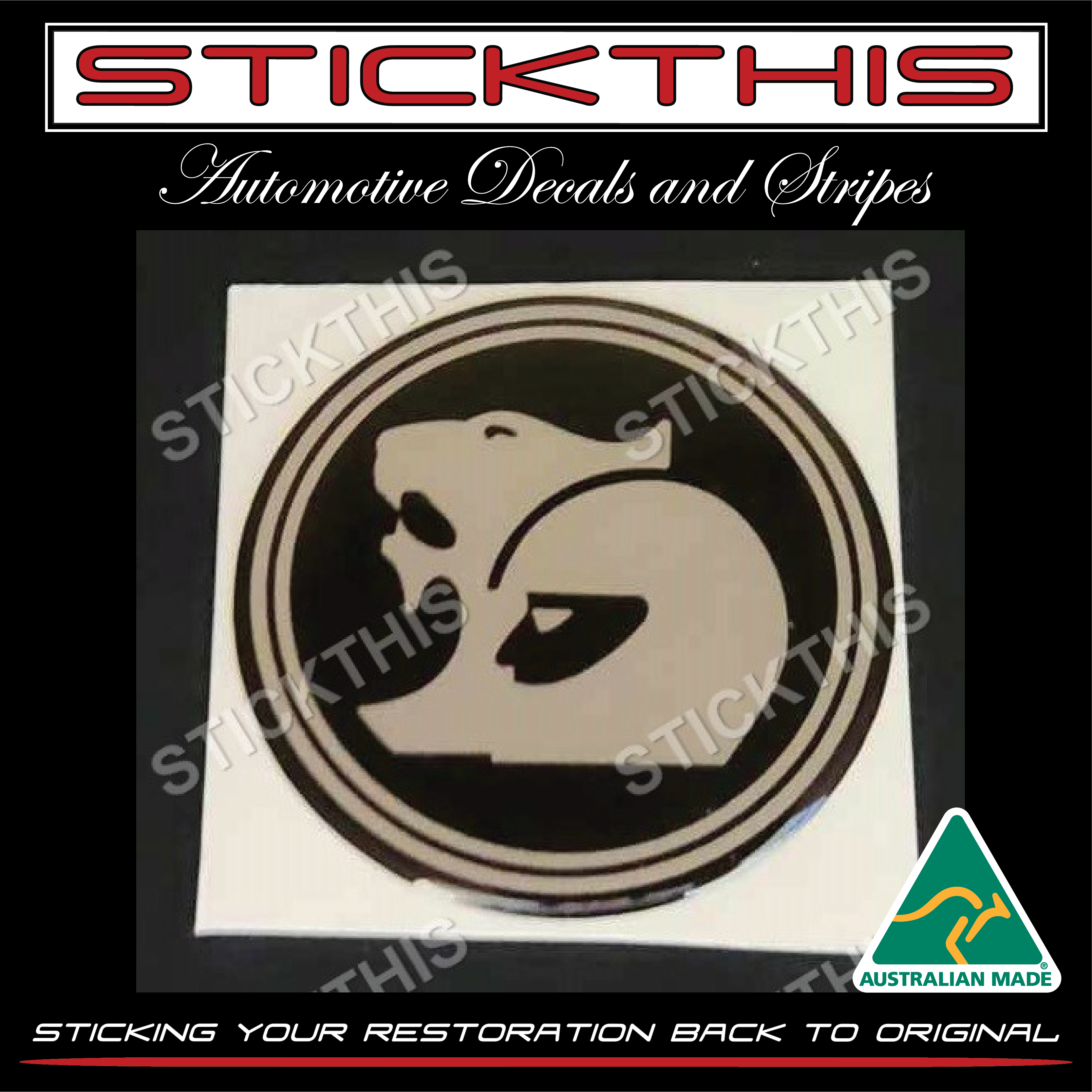 VR VS HSV Wheel Cap Badge - Black/Silver (63mm) - STICKTHIS Automotive ...