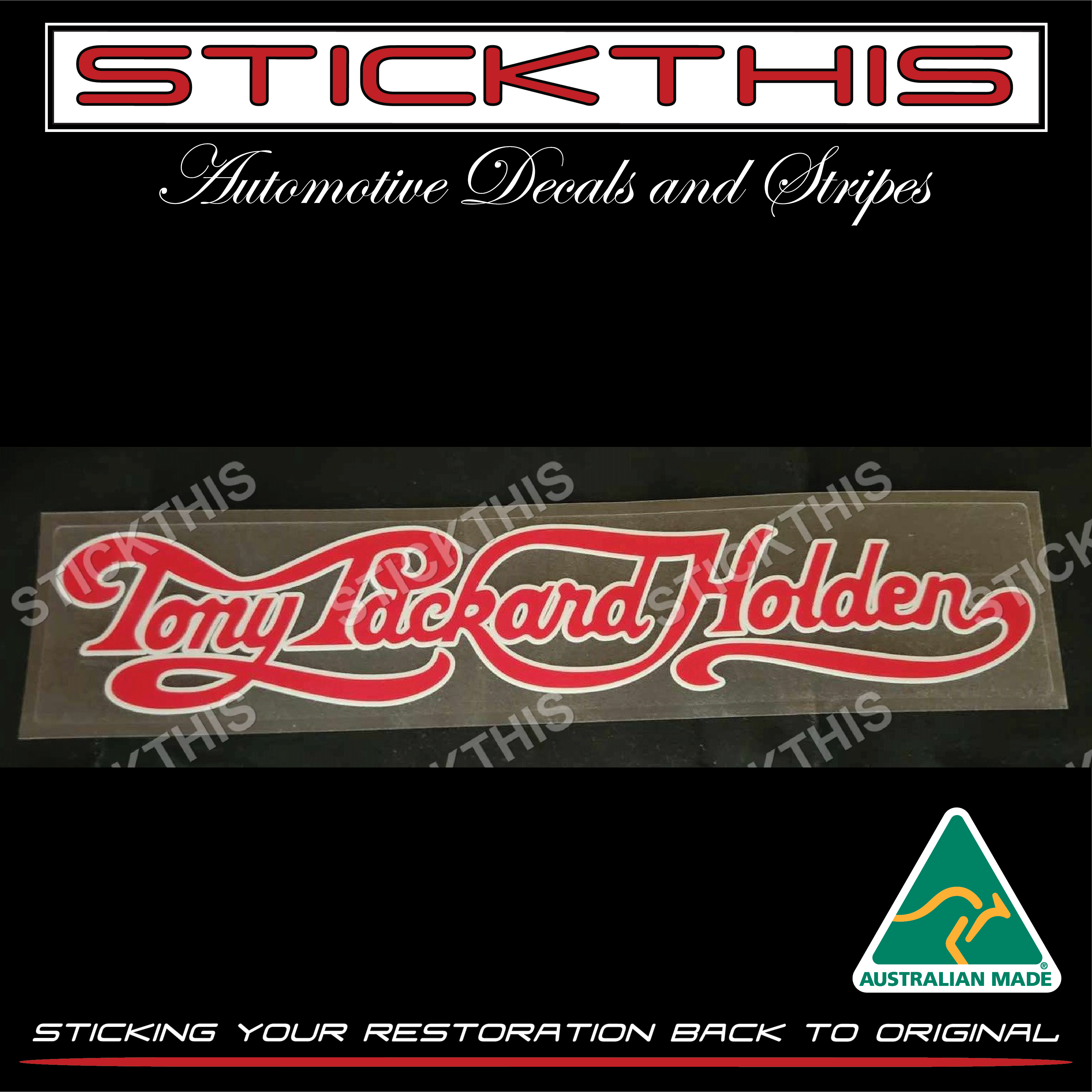 Tony Packard Holden NSW - Dealership Dealer Decal Sticker - STICKTHIS ...