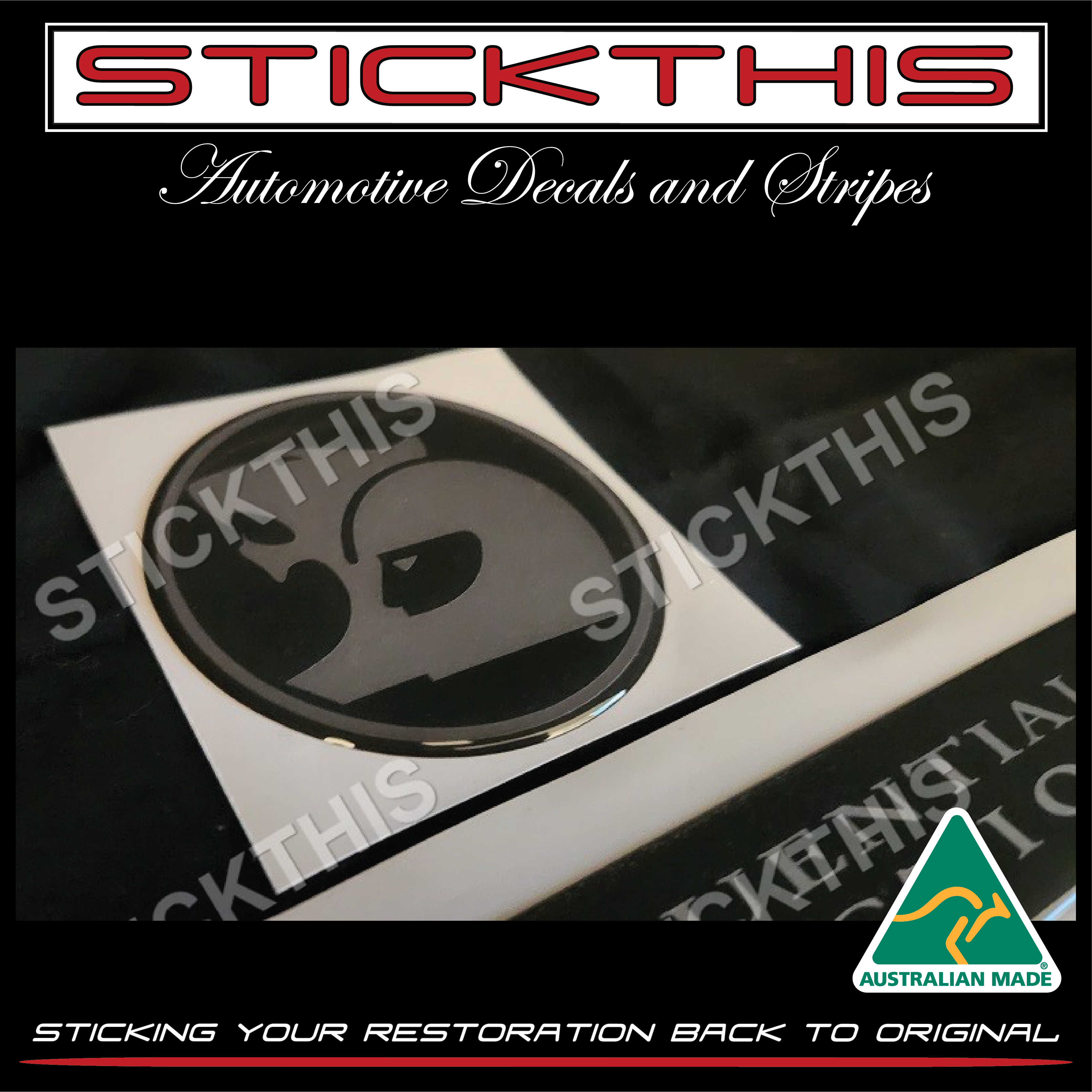 VT Engine & Throttle Body Cover Badge Set - 220 Sequential Injection V8 ...