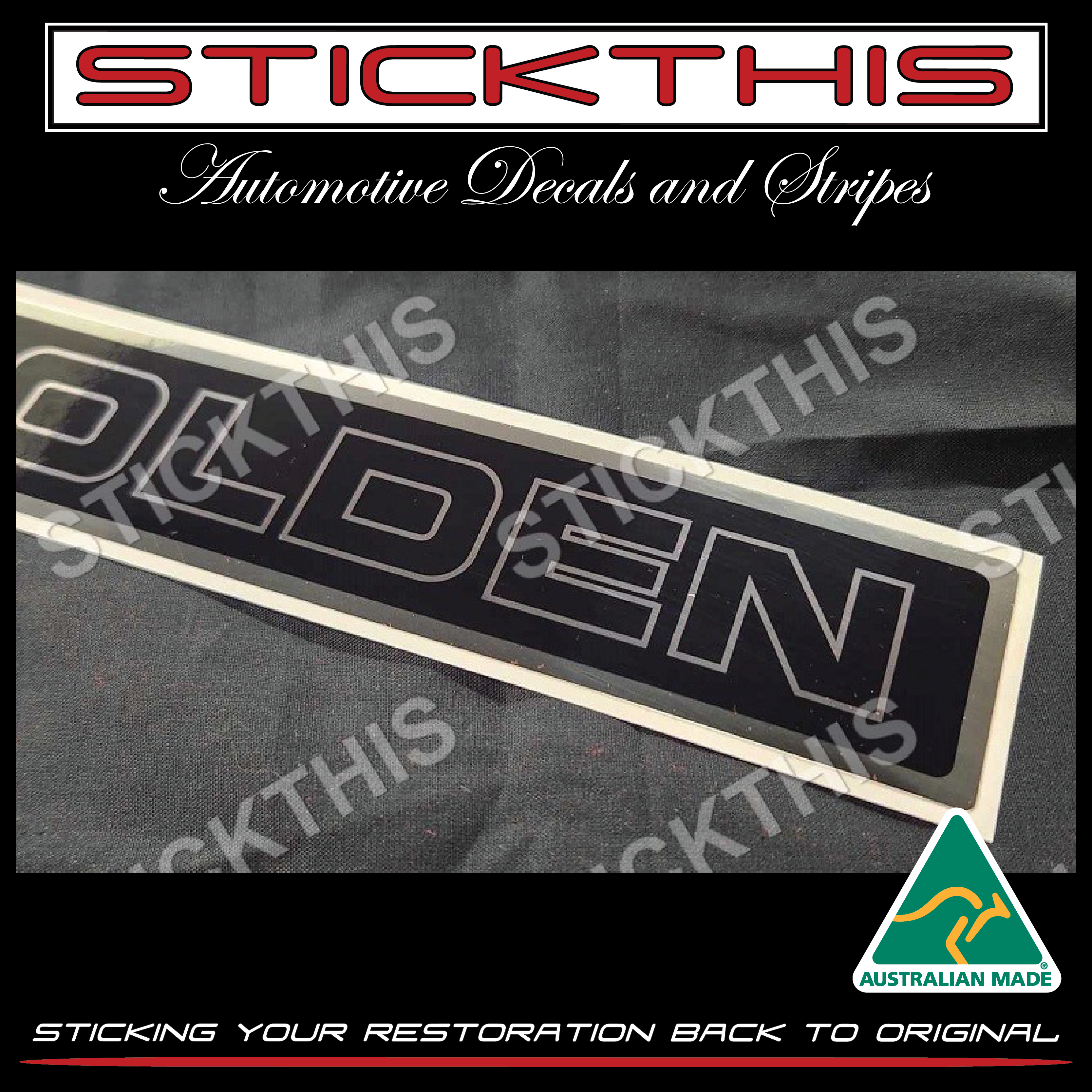 HQ-WB 1 Ton/Tonner Cab Chassis "HOLDEN" Rear Chassis Decal - STICKTHIS ...