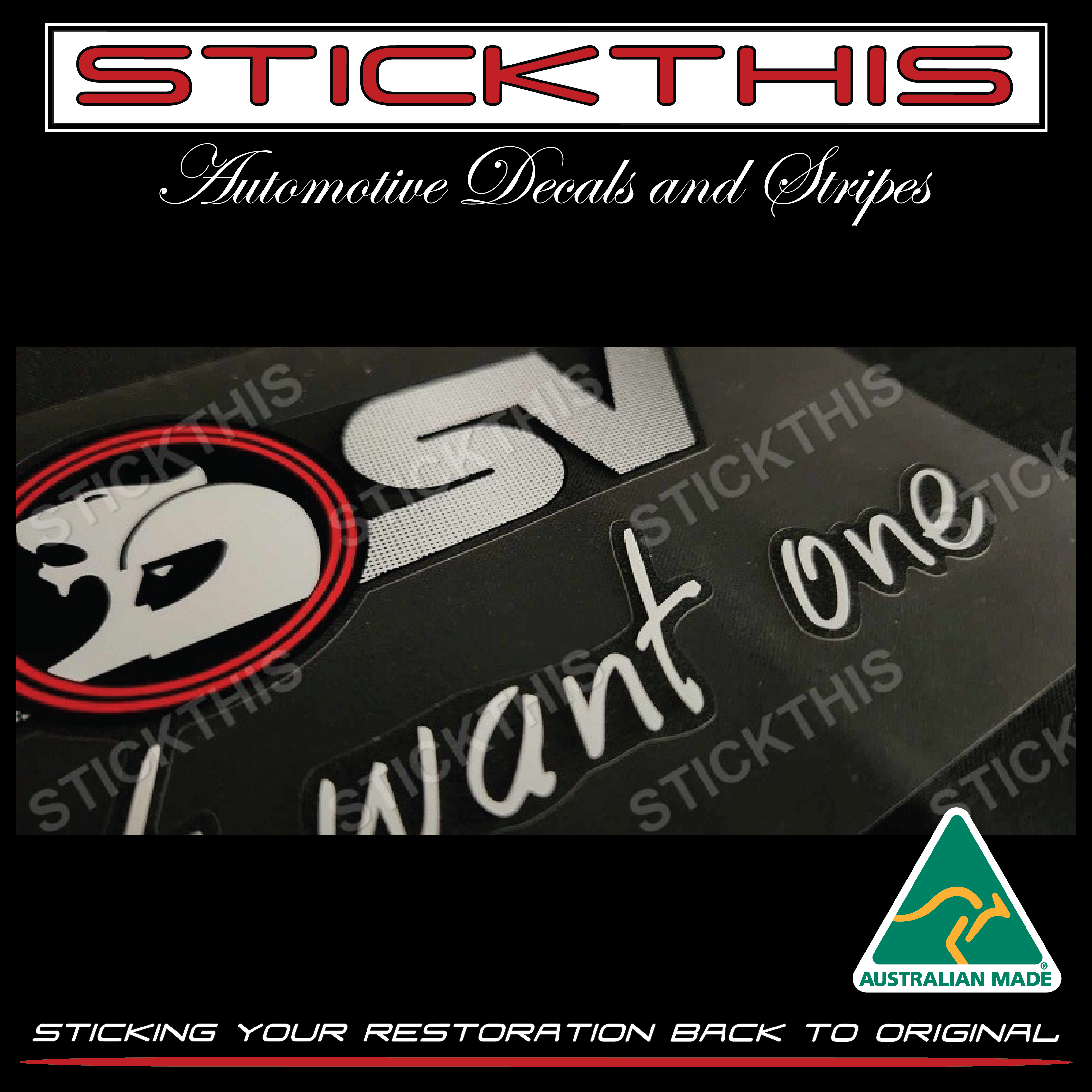 HSV I just want one Rear Window Decal VN VG VQ VP VR VS VT VU VH VX VY ...
