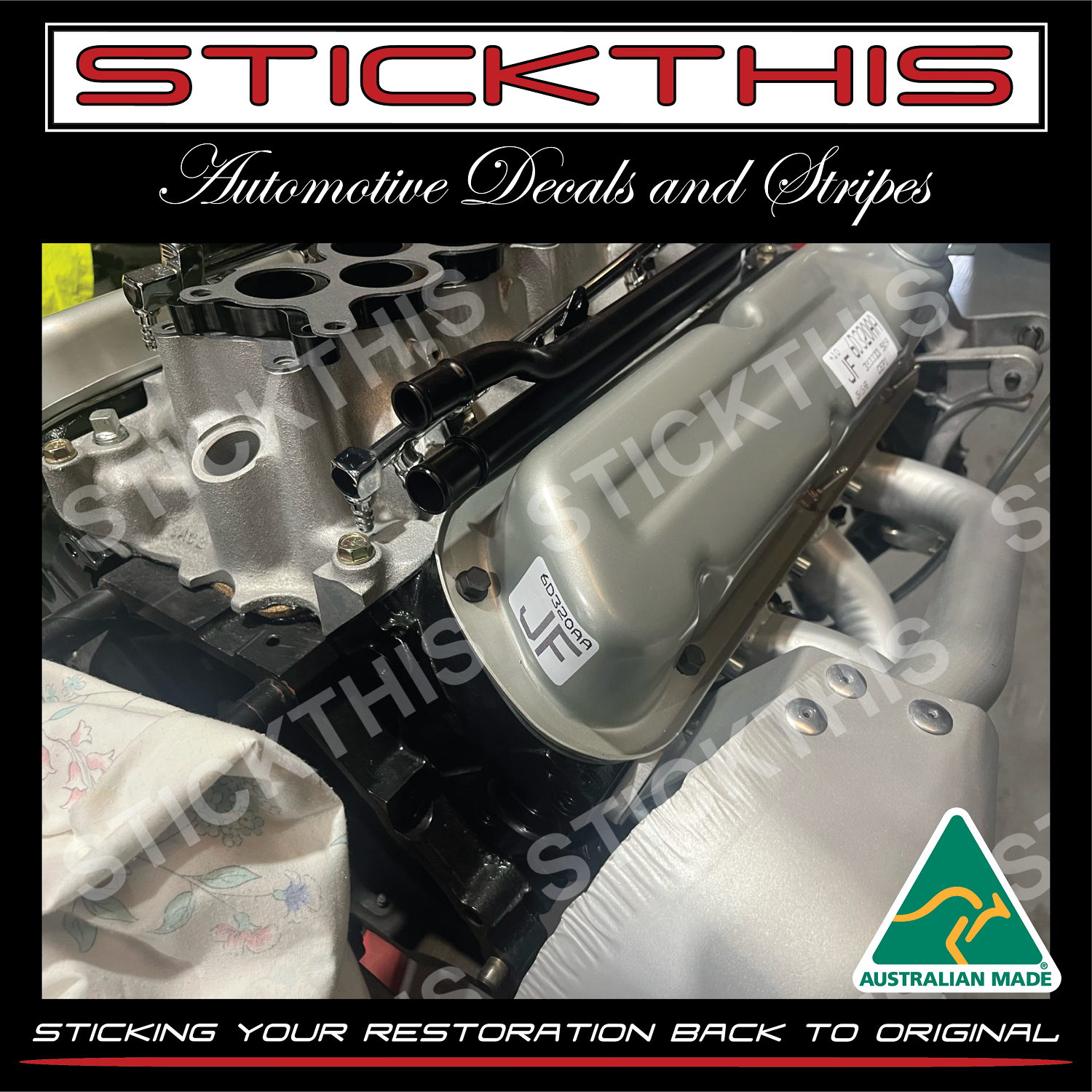 Ford EL XR8 5.0L V8 Rocker Cover Picking Decal Set JF 6D320AA ...