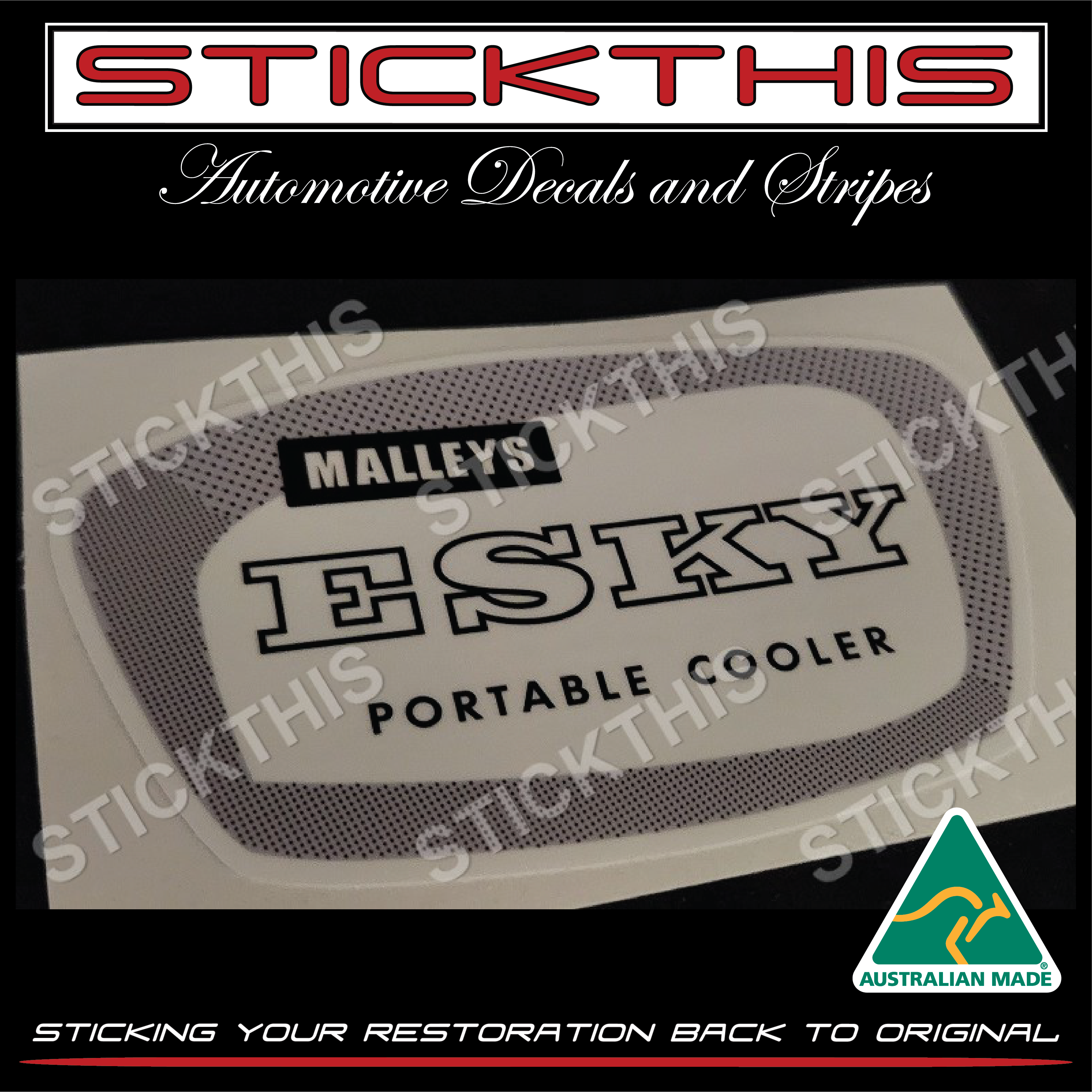 Malleys Esky Portable Cooler Decal - STICKTHIS Automotive Decals and ...
