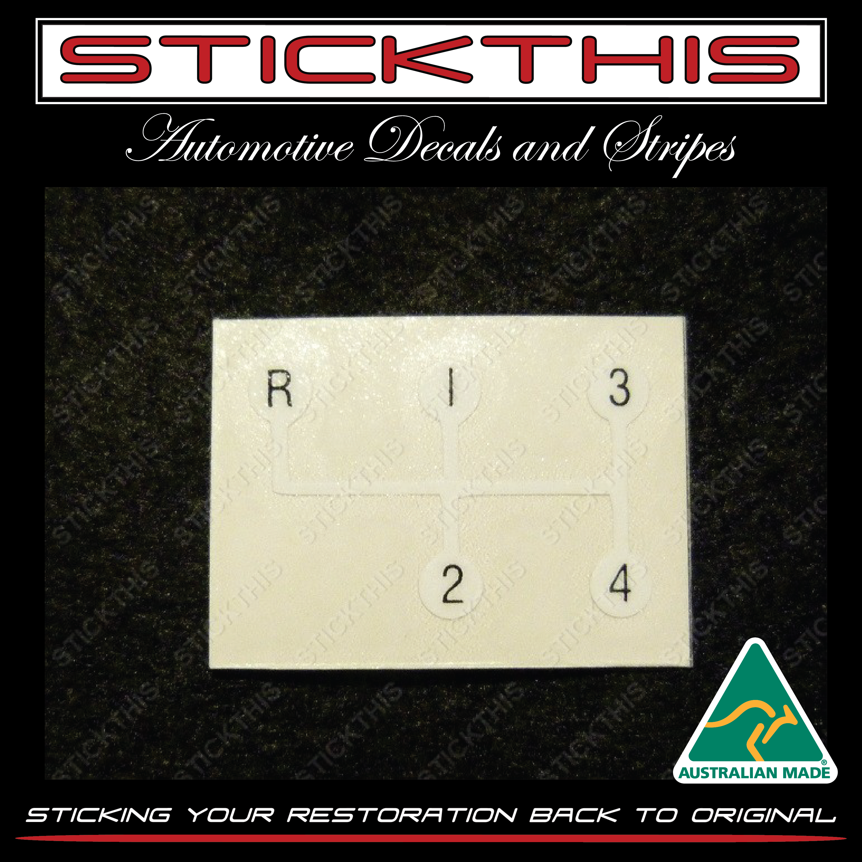 Shift Pattern Console HK HT HG - 4 Speed - STICKTHIS Automotive Decals ...