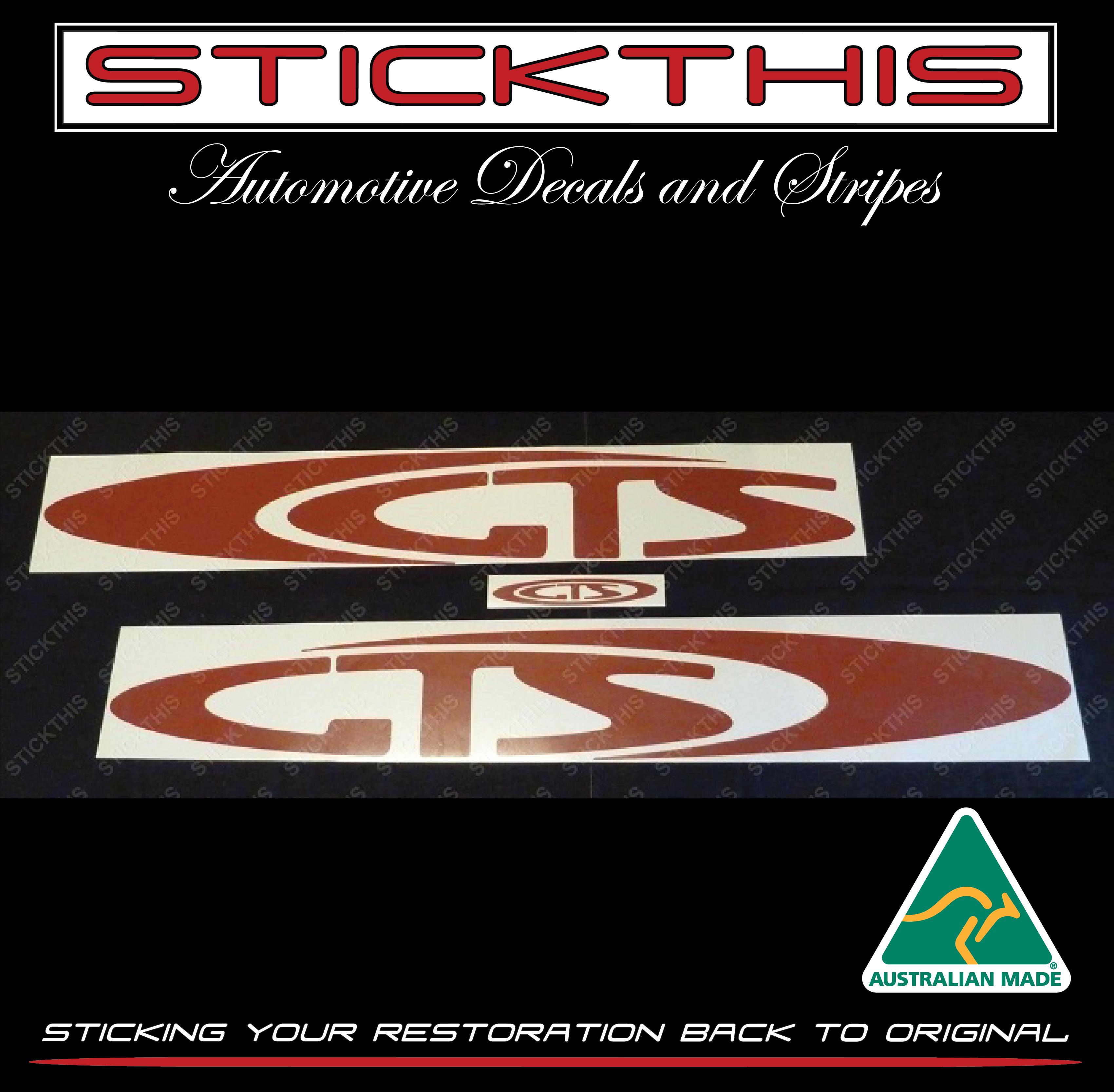 VR GTS - Body and Wheels "GTS" Decal Kit - Red - STICKTHIS Automotive ...