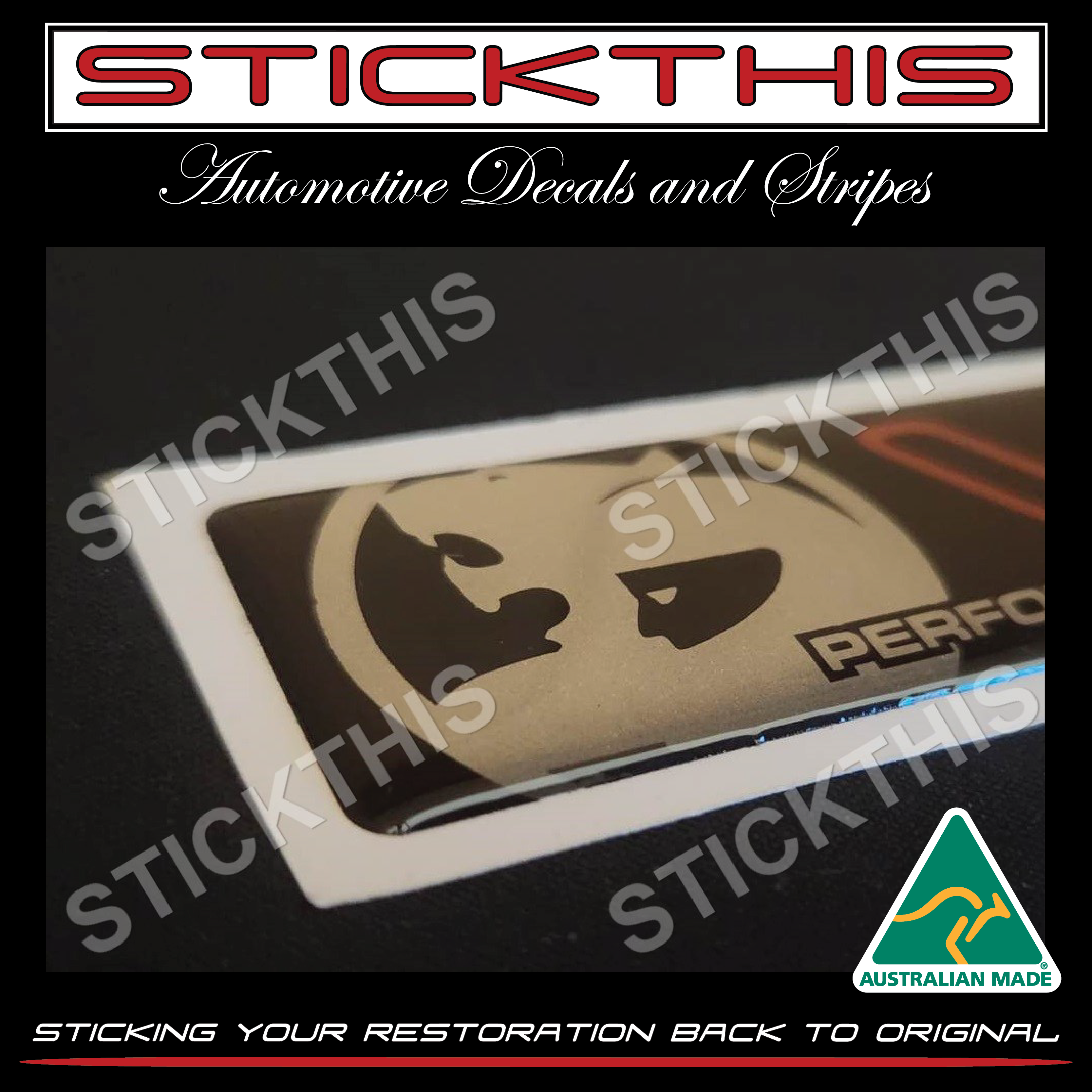 Performance Enhanced Badge V8 - VP VR VS - STICKTHIS Automotive Decals ...