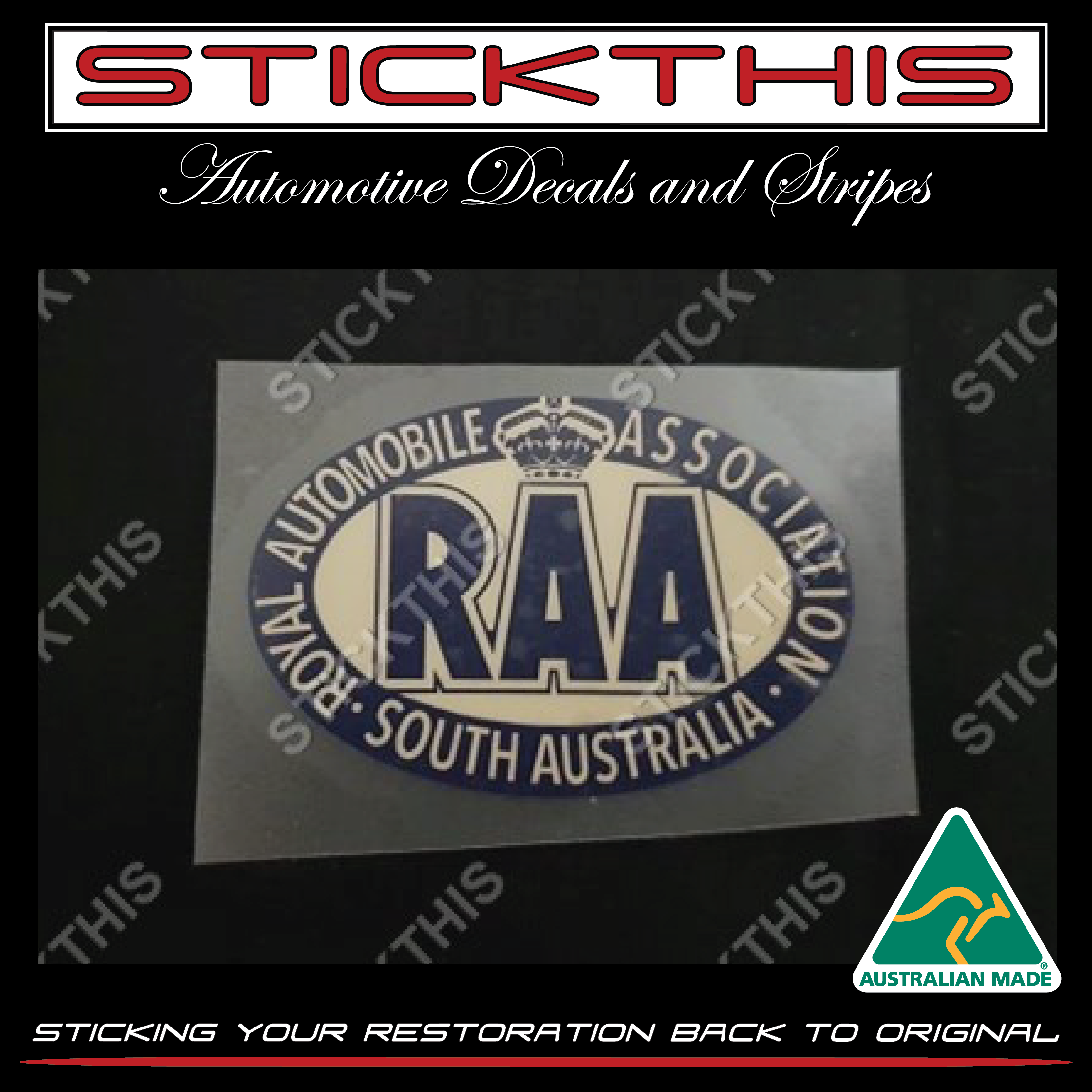 RAA Decal - Royal Automobile Association South Australia - STICKTHIS ...