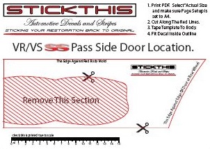 VR VS SS - Door SS Decal - STICKTHIS Automotive Decals and Stripes