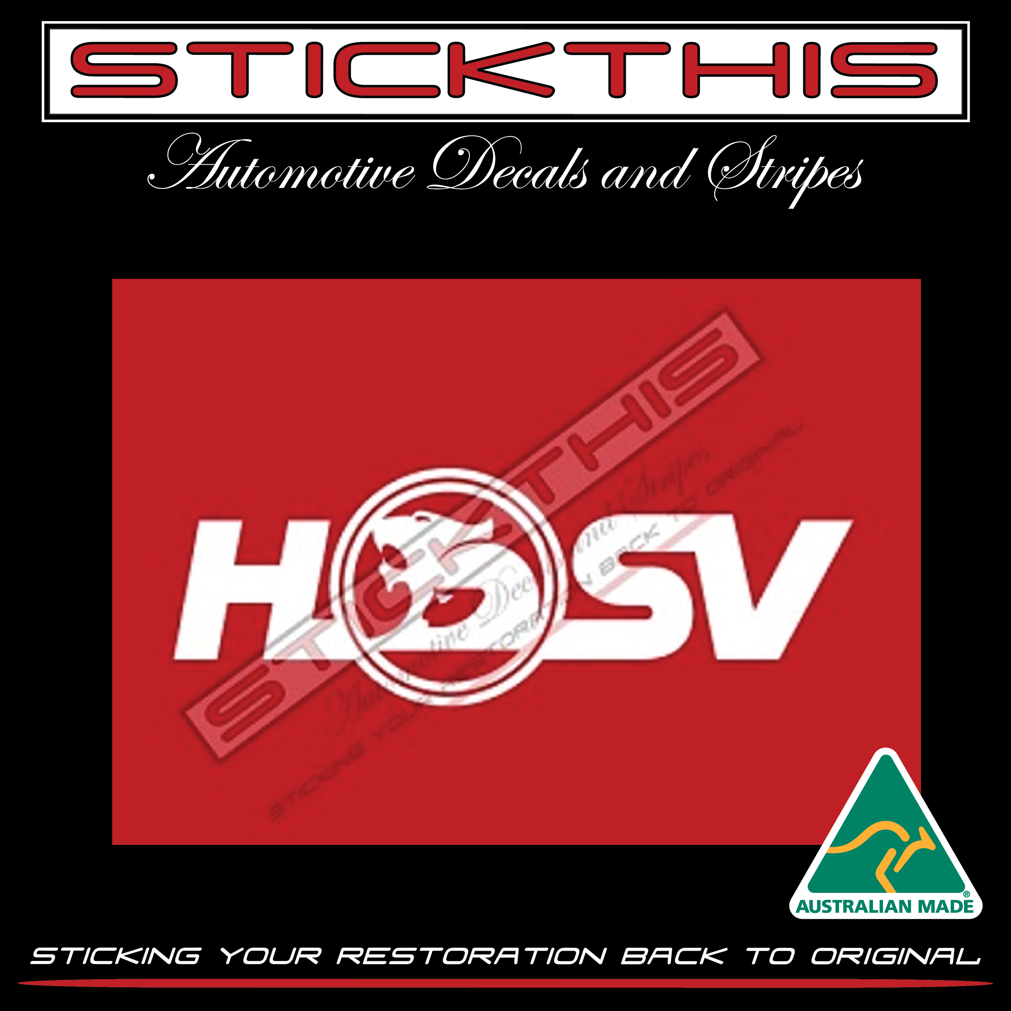 VE VF HSV Brake Caliper Decal - White - STICKTHIS Automotive Decals and ...