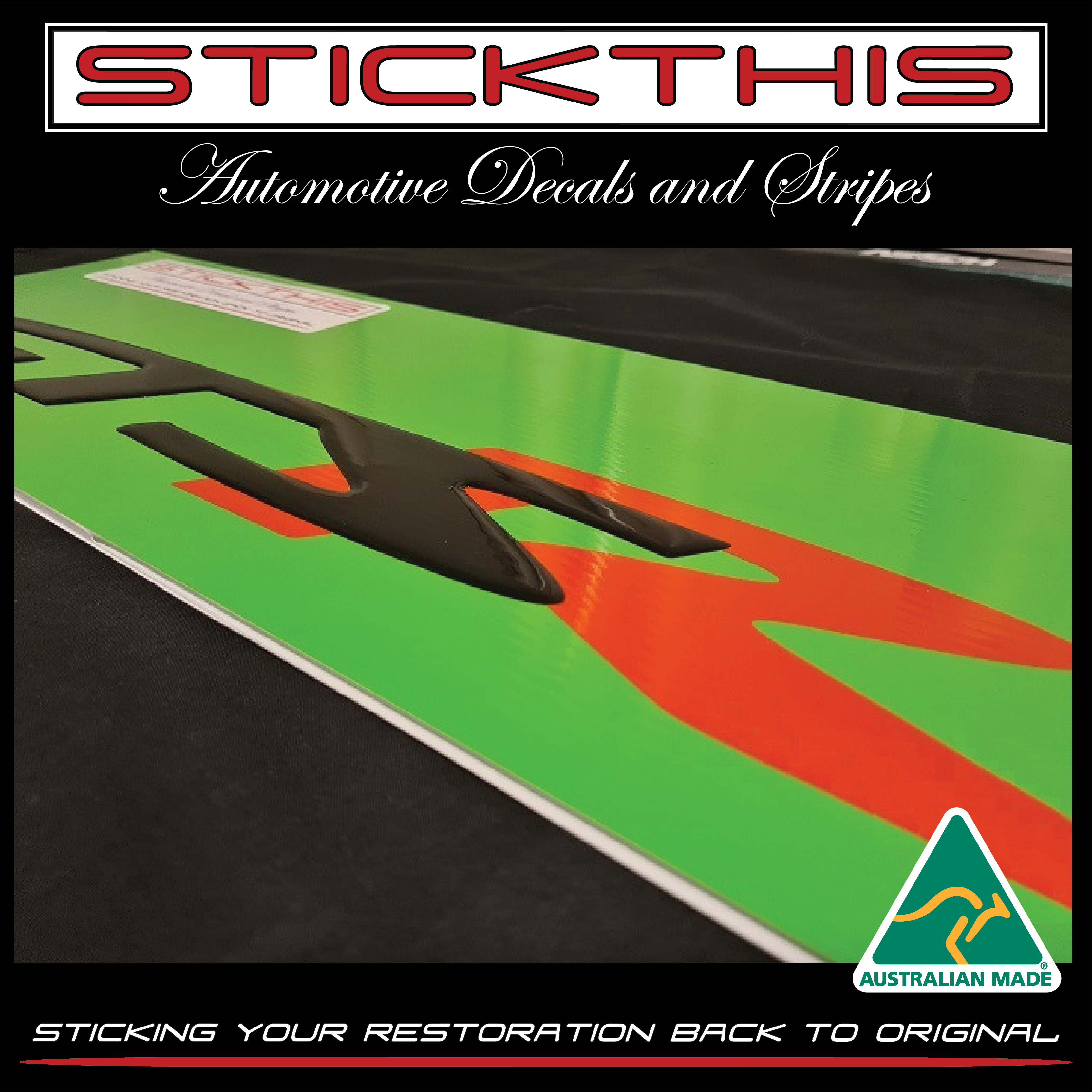 VF GTS R Rear Door Decal/Badge - STICKTHIS Automotive Decals and Stripes