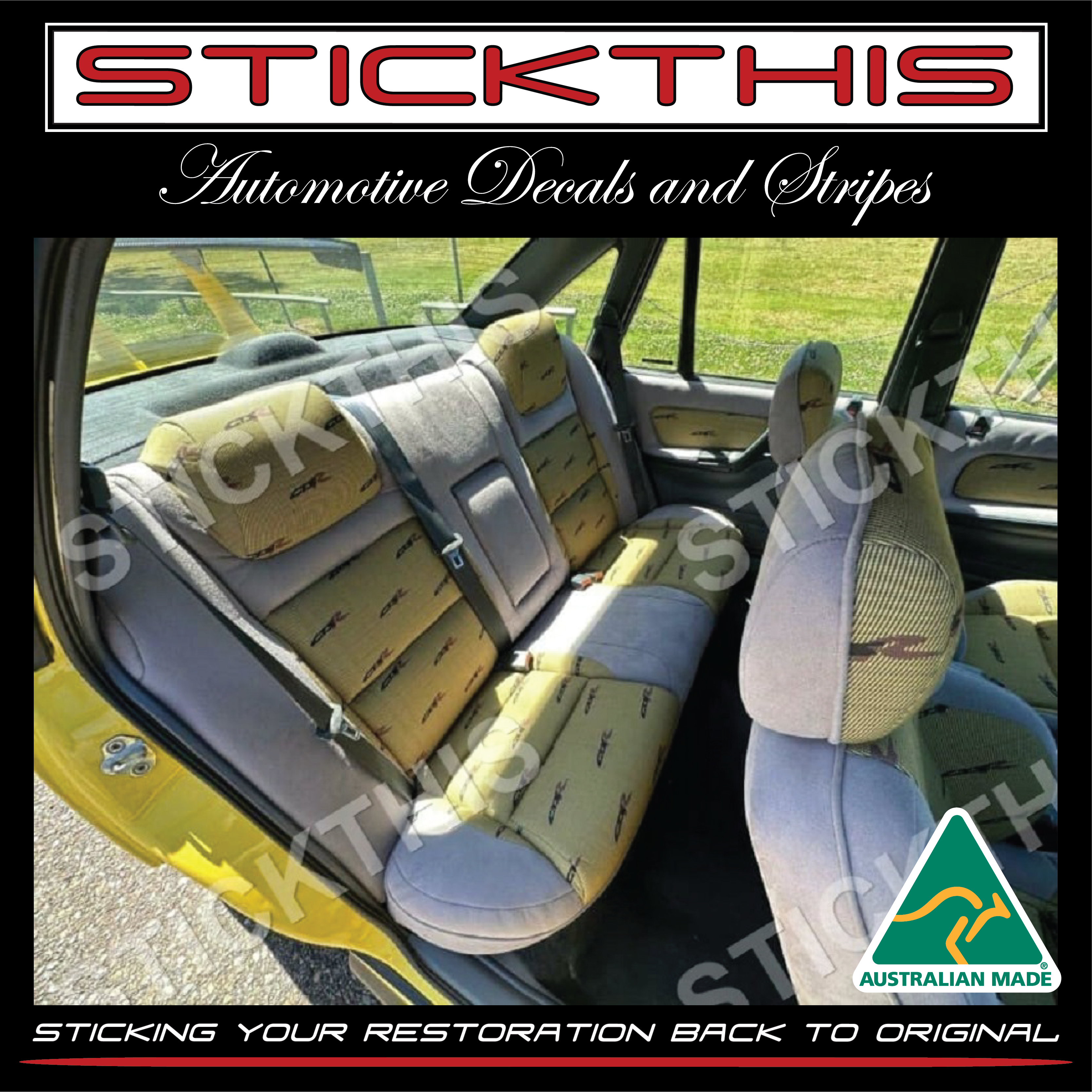 VS GTS-R - Cloth Seat Door Trim Material - STICKTHIS Automotive Decals ...