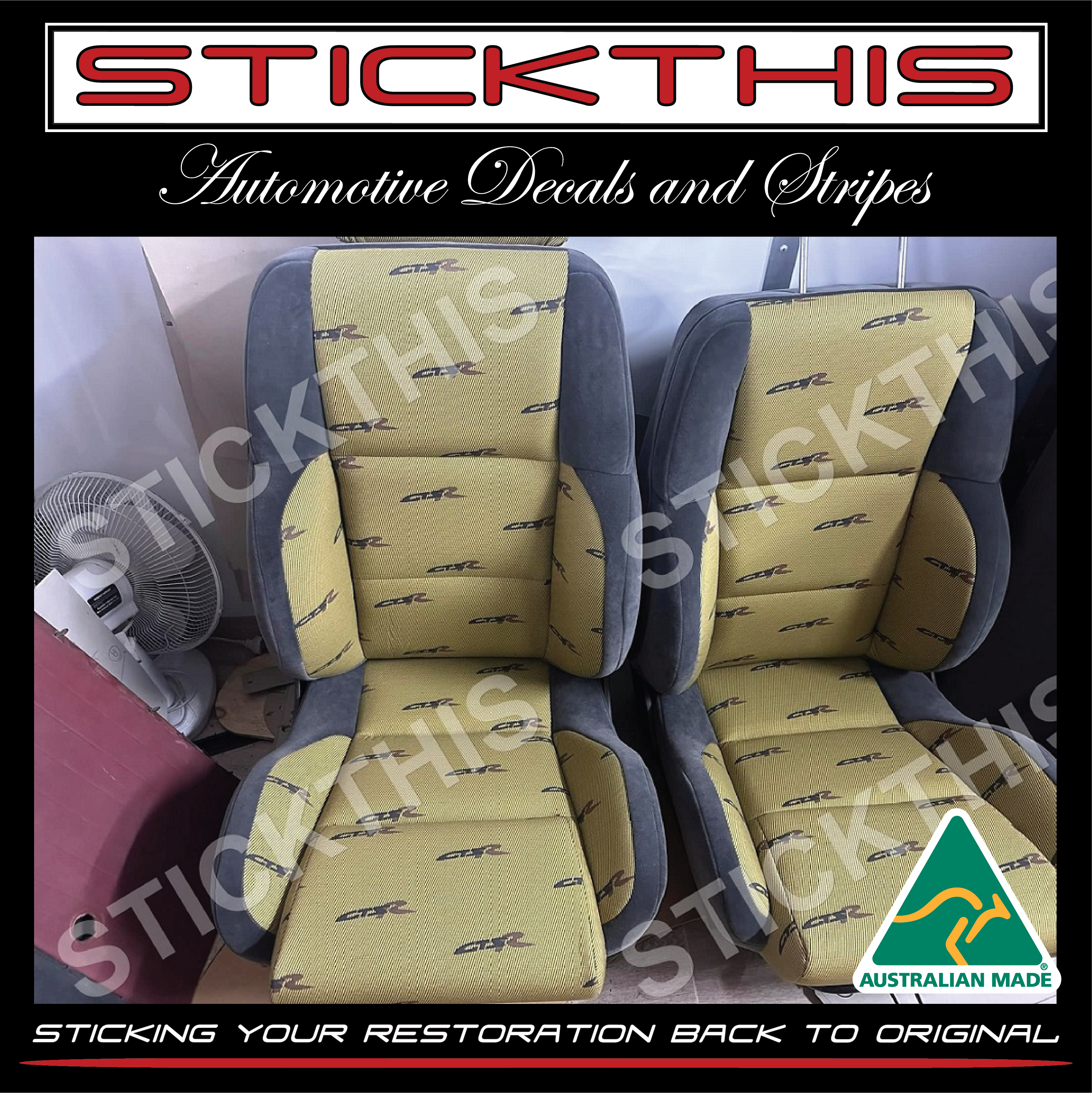 VS GTS-R - Cloth Seat Door Trim Material - STICKTHIS Automotive Decals ...