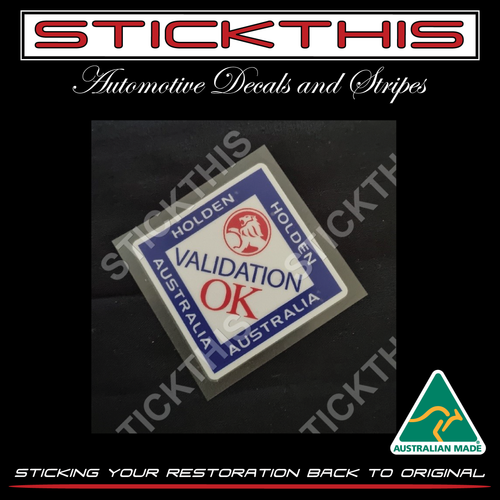 Holden Factory Validation OK Window Decal VS-VZ - STICKTHIS Automotive ...