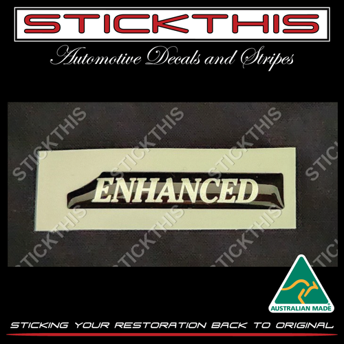 VP HSV "ENHANCED" Boot Badge - STICKTHIS Automotive Decals and Stripes