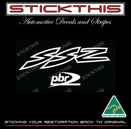 VZ "SSZ PBR" Front Brake Caliper Decals - White - STICKTHIS Automotive ...