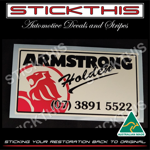 Armstrong Holden QLD - STICKTHIS Automotive Decals and Stripes
