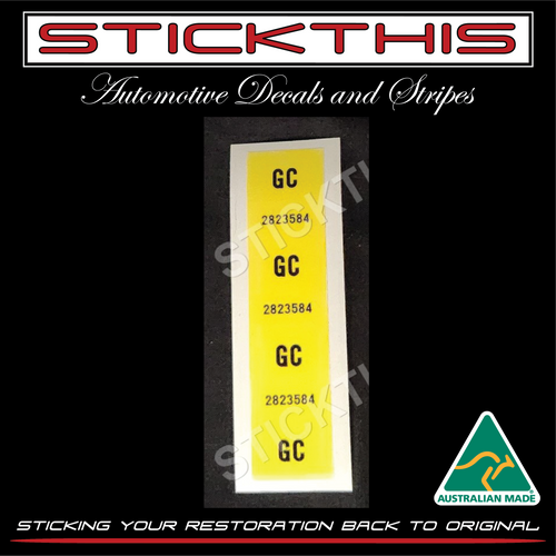 Coil Spring (front) Parts Picking Label "GC" - LJ LC GTR XU1 ...