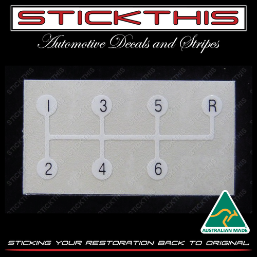Shift Pattern Console HK HT HG - 6 Speed - STICKTHIS Automotive Decals ...