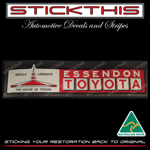 Neville Linsays Toyota Essendon VIC - STICKTHIS Automotive Decals and ...