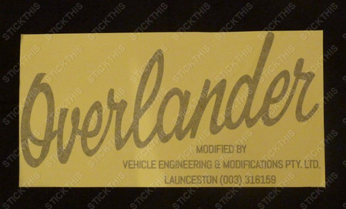 Overlander V.E.M Body Decal - STICKTHIS Automotive Decals and Stripes