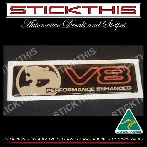 Performance Enhanced Badge V8 - VP VR VS - STICKTHIS Automotive Decals ...