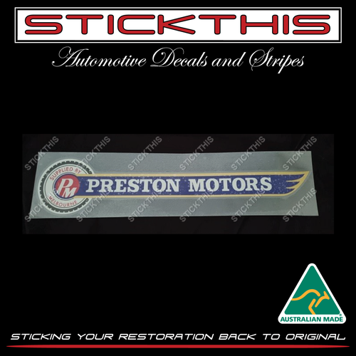 Preston Motors - Melbourne VIC - STICKTHIS Automotive Decals and Stripes