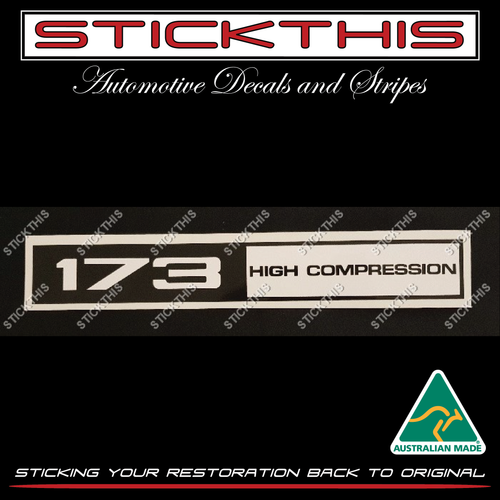 Rocker Cover Decal 173 High Compression - HQ - STICKTHIS Automotive ...