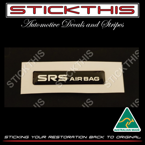 VR VS SRS Airbag Dash/Console Badge - STICKTHIS Automotive Decals and ...