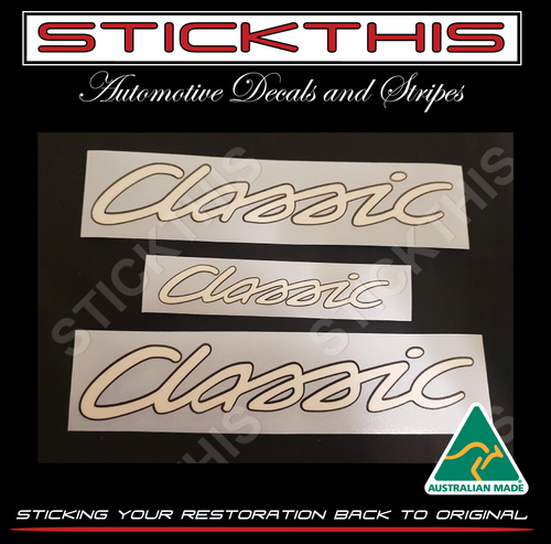 Ford ED Classic Body Decals - White - STICKTHIS Automotive Decals and ...