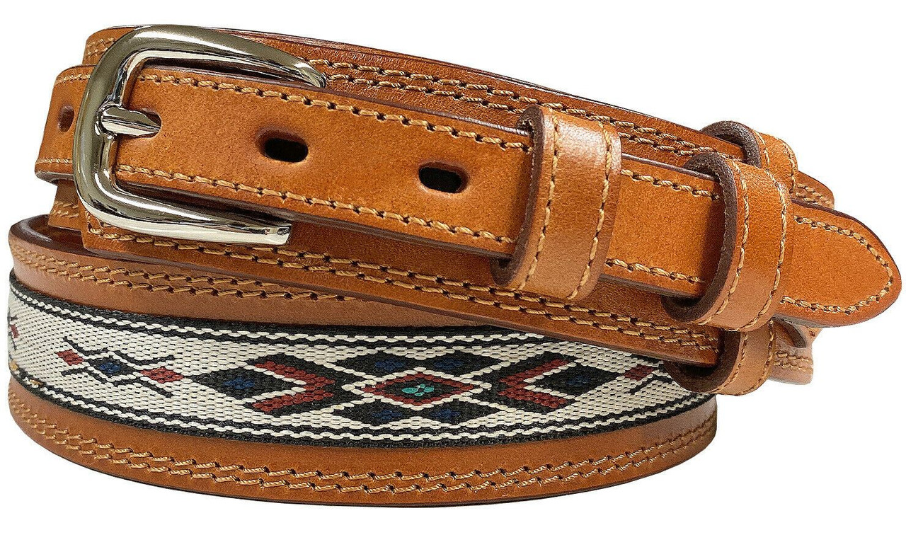 1023 Traditional Southwestern Woven Diamond Pattern Cloth Inlay Ranger ...