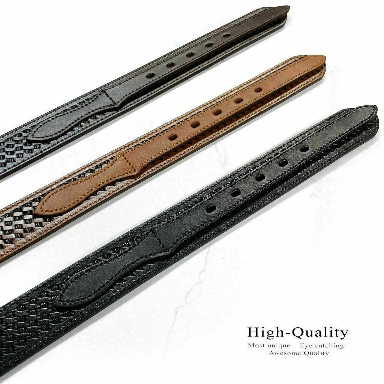 4516 Western Floral Rope Basket-Weave Genuine Full Grain Leather Belt ...