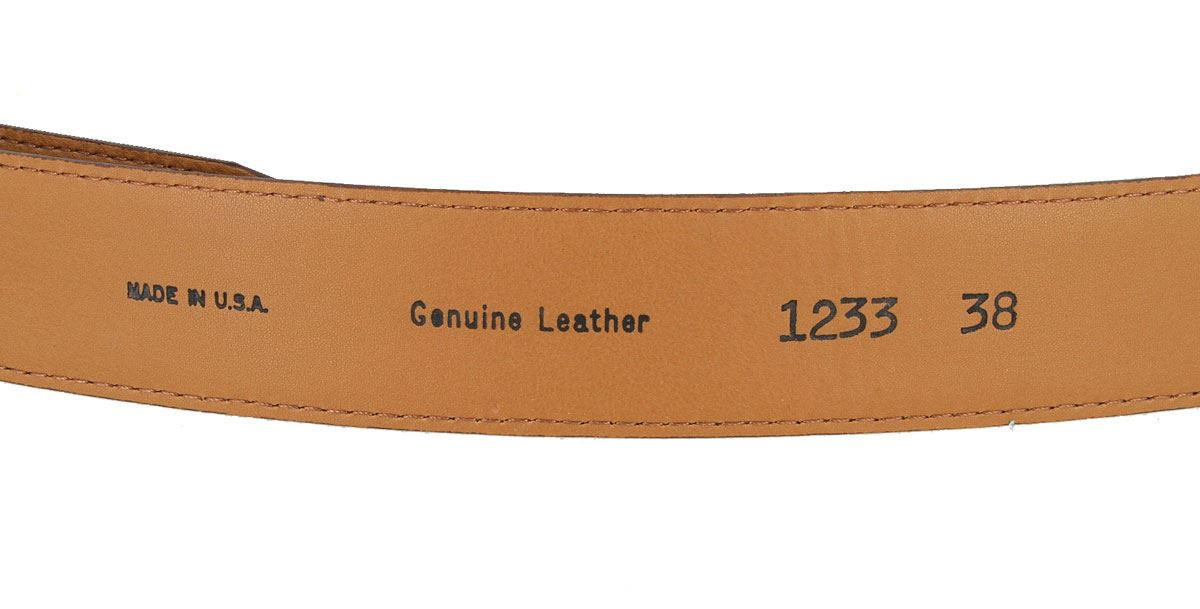 1233 Genuine Embossed Leather Casual Dress Belt 1-3/8"(35mm) Wide ...