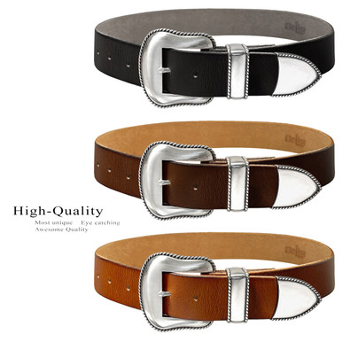 5733 Western Antique Buckle Genuine Full Grain Leather Casual Jean Belt ...