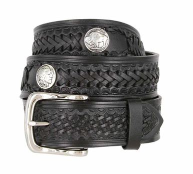 9181 Western Scorpion X Hand Woven Genuine Full Grain Leather Belt with ...