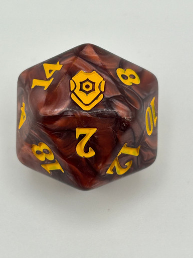 MTG Oversized Spindown Maroon-Gold (CLB) - Forge and Fire Gaming