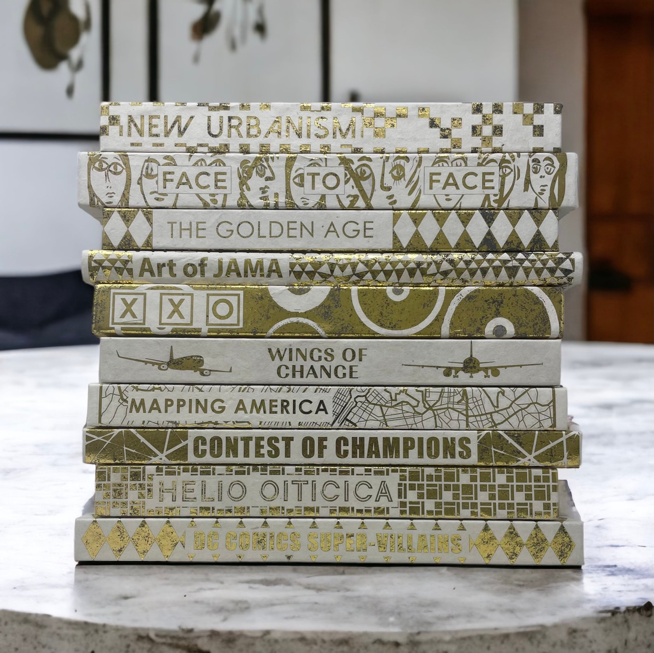 Gold Lettered Coffee Table Book Series in Assorted Colors - Titles ...